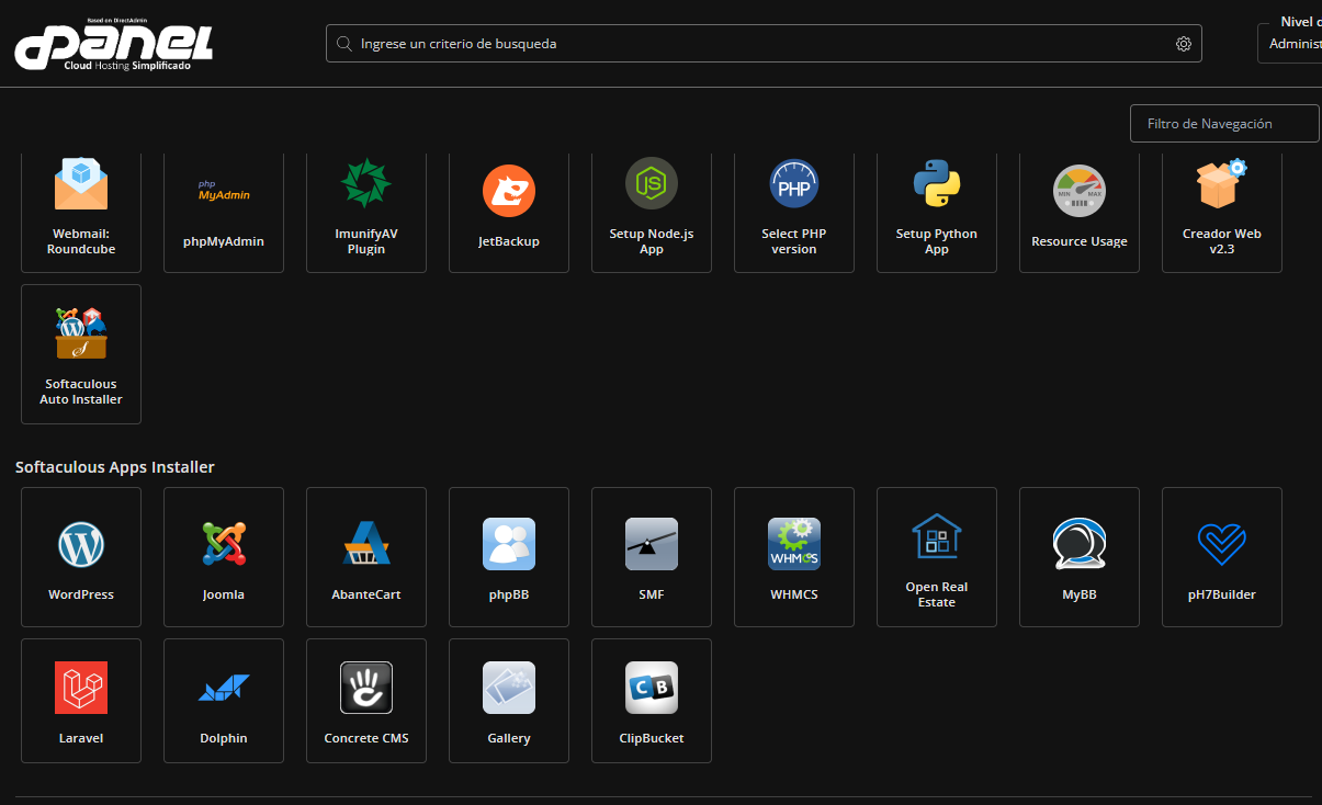 Presentamos dPanel: Tu Nuevo Panel de Control en el Cloud Shared Hosting – Blog SNHC S.A.S